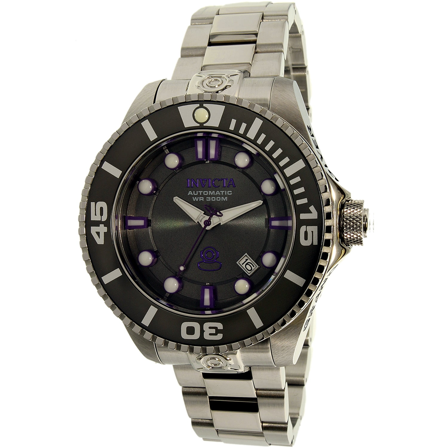 Invicta Men's 19801 Grand Diver Charcoal Dial Steel Bracelet Automatic ...