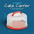10" Round Cake Container Holder with Cover | Plastic Pie Carrier Cake ...