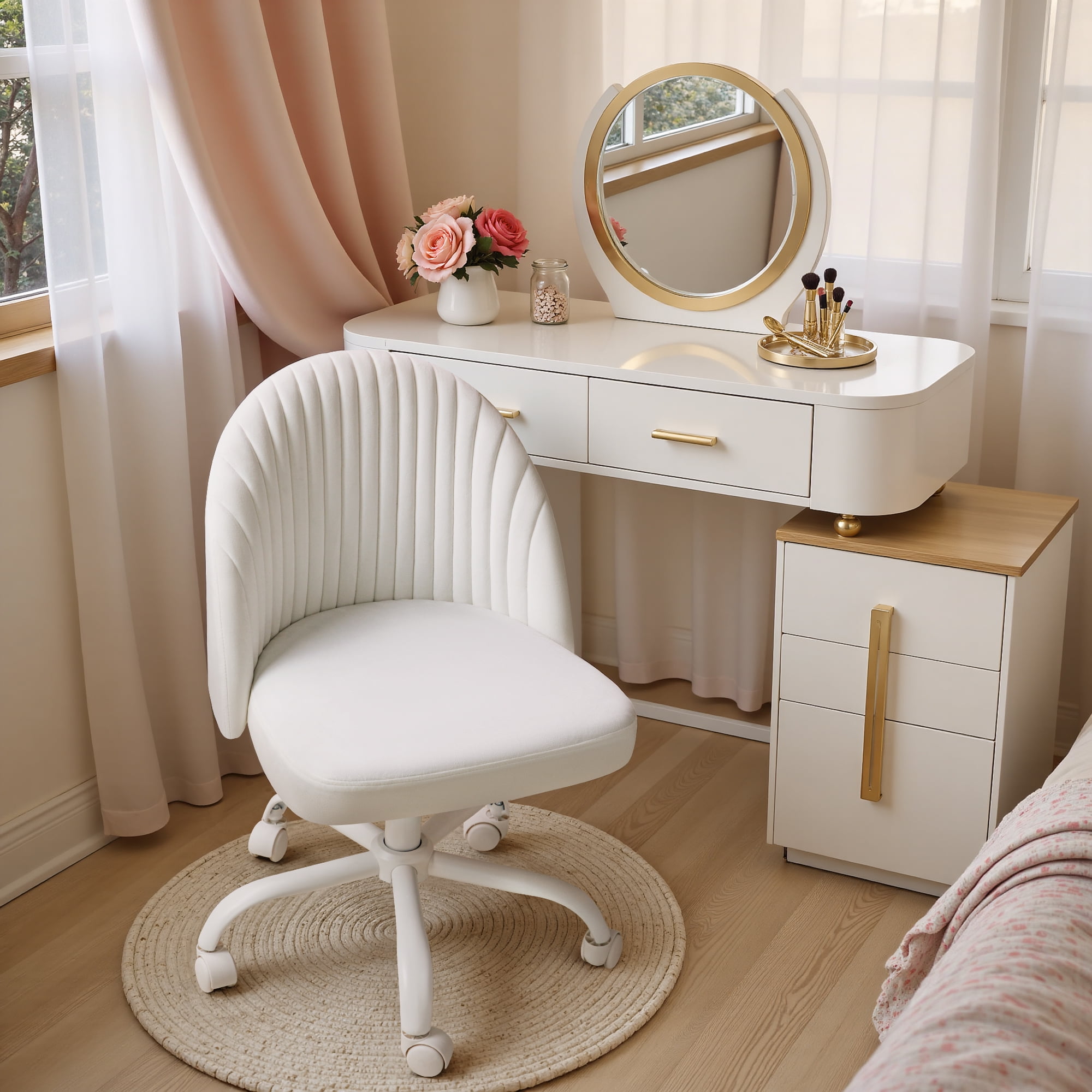 Click here for Homall Home Office Chair Adjustable Vanity Chairs... prices