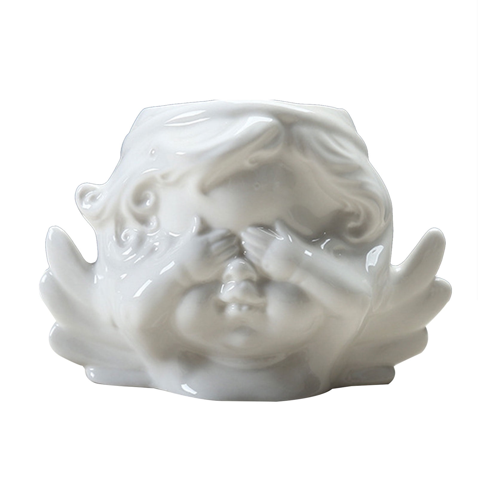 Decorative Angel Statue Flower Pot Reception Room Garden Yard Plant Pot ...