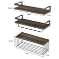 MMIZTFC Float Shelf for Bathroom with Storage Basket,16x6 Inch Bathroom ...