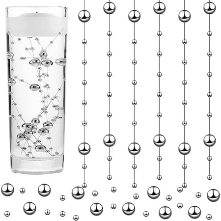 200 Pieces Artificial Pearl String for Floating Candles Centerpiece 6 ...
