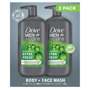 Dove Men+Care Body and Face Wash Extra Fresh, 30 Fluid Ounce Pack of 2 ...