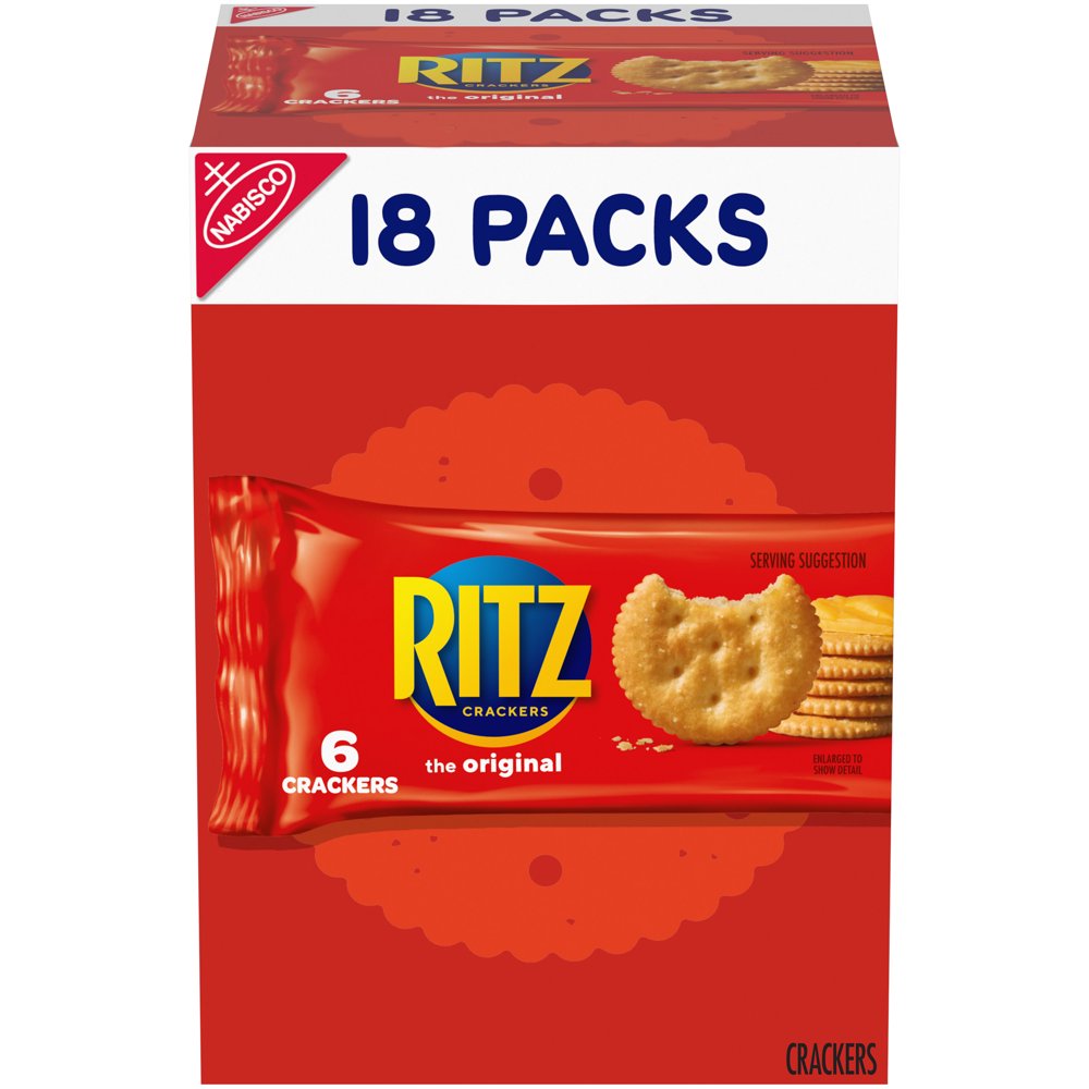 RITZ Original Crackers, 18 Snack Packs - Walmart.com - Walmart.com