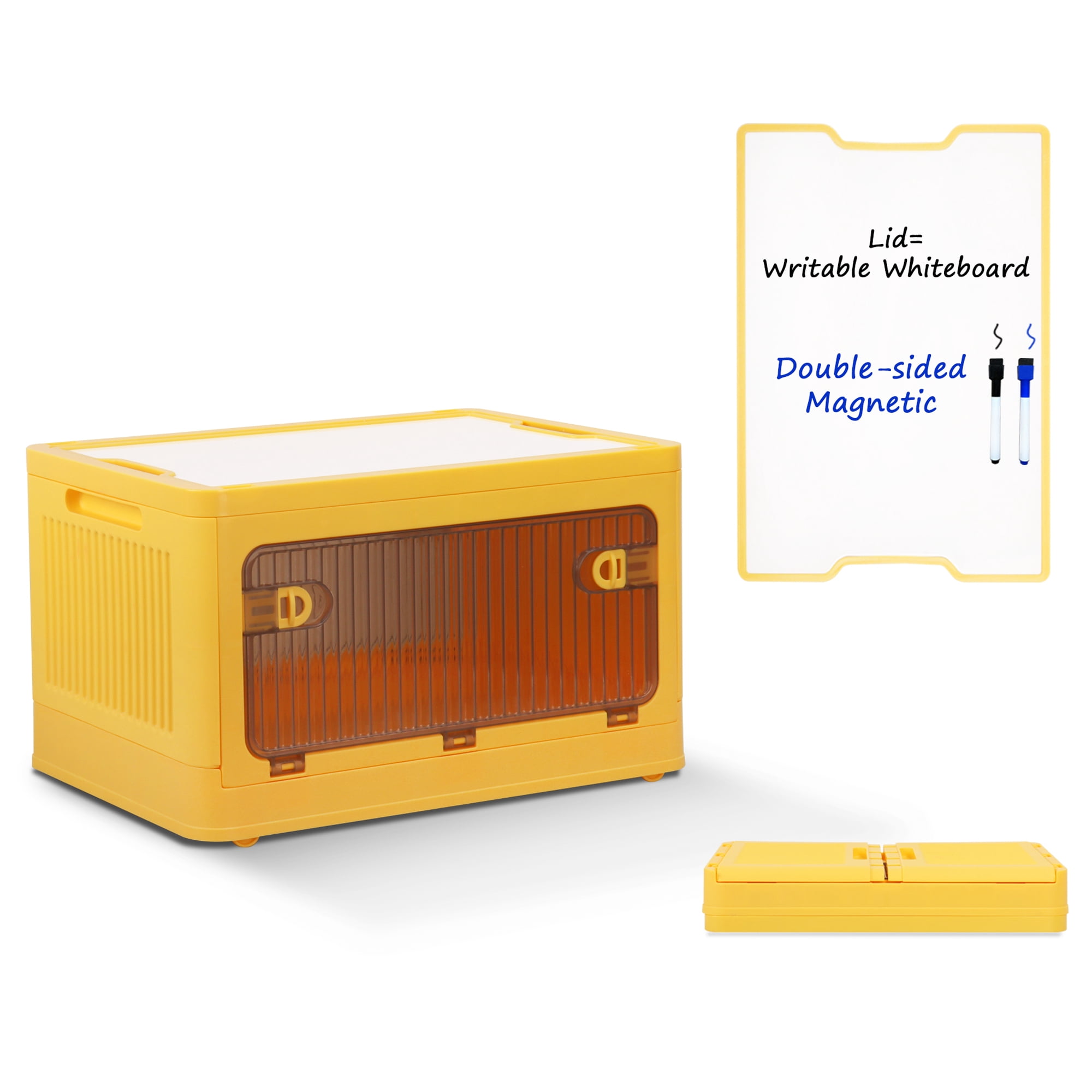 SELEAD Collapsible Storage Bins with Writable Whiteboard Lids - 24 ...