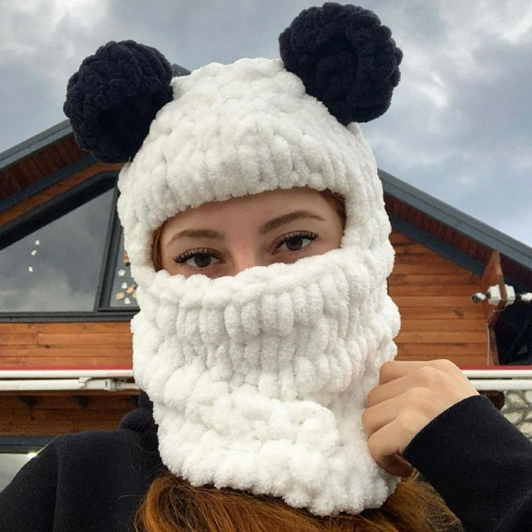 Panda Hat Knitting Pattern ROZYARD Chinese Panda Hat Knitted Ears