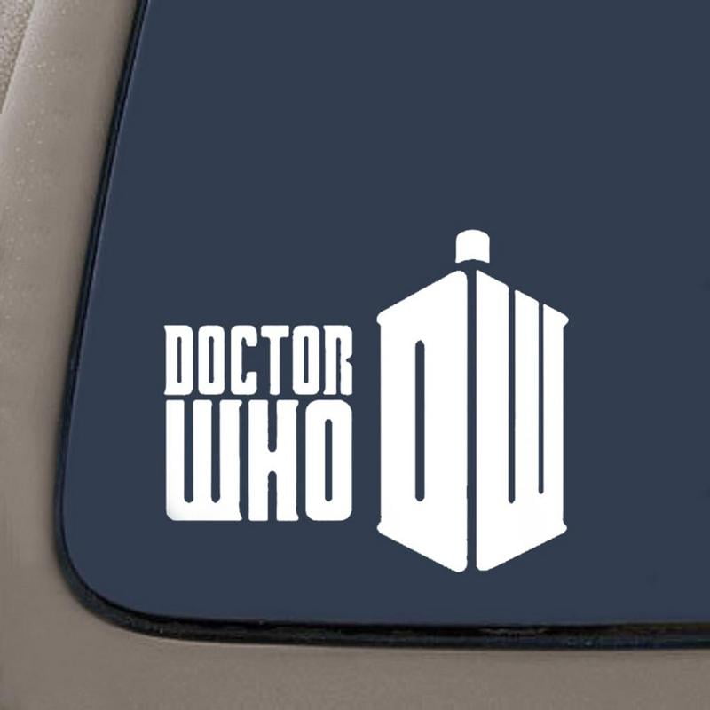 Dr Who Inspired Decal Sticker | 5.5-Inches Wide | White Vinyl Decal ...