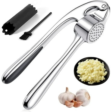 Ludlz Professional Kitchen Stainless Garlic Press Garlic Mincer Ginger ...