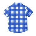 AHTJRT Plaid Shirts for Girls Boys Short Sleeve Turn Down Collar Full ...