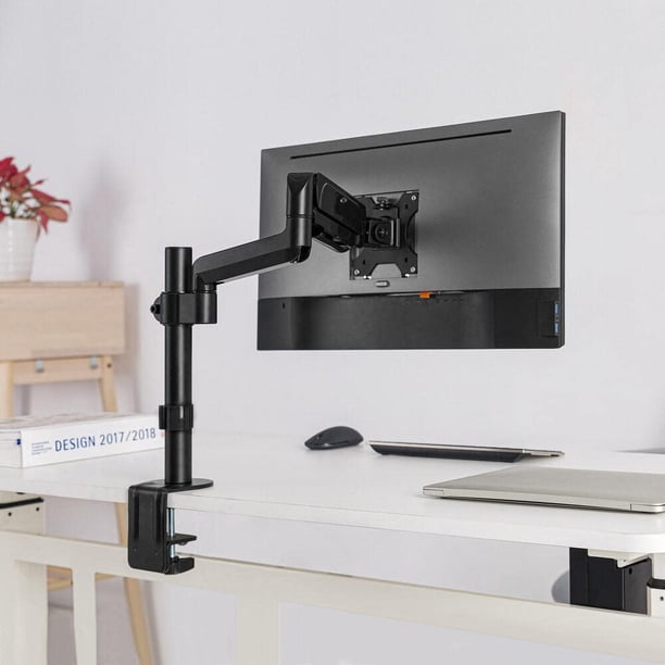 Adjustable Gas Spring Single Monitor Arm for 17 to 32 inch Screens ...