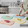 4 Pack Matte Plastic Cutting Boards, Transparent Non Slip Thin Kitchen ...