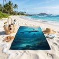 Beach shark towels A whale shark swimming in the ocean with a sailboat ...