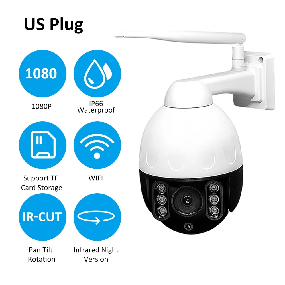 Cámara IP PTZ Wi-Fi Mini Speed Dome 2MP 1080P Infrarrojo Yeacher R ...