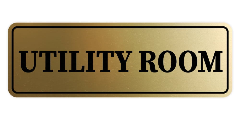Standard Utility Room Sign (Brushed Gold) - Large - Walmart.com