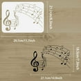 1PC Music Note Stencil 11.7x8.3 inch Reusable Plastic Hollow Out ...