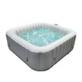 ALEKO 6 Person Square Outdoor Inflatable Hot Tub Spa with Cover ...