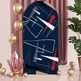 Abstract Geometric on Navy Blue Arch Backdrop Cover Stretchy Spandex ...