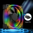 Elegant Choise PC Case Fans 120mm RGB Computer Fan Quiet Cooling, Black ...