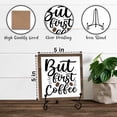 Coffee Bar Decor Wood Sign, But First Coffee Wood Block Gift, 5x5 Inch ...