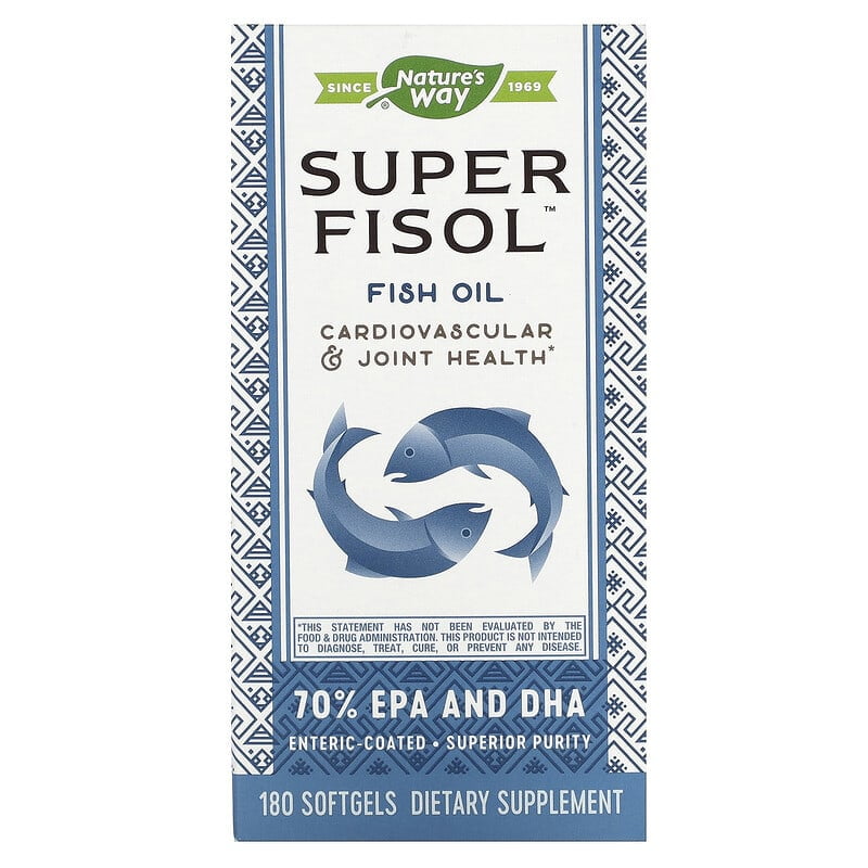 Nature's Way | Super Fisol, Fish Oil, 180 Softgels, Suplemento para el ...