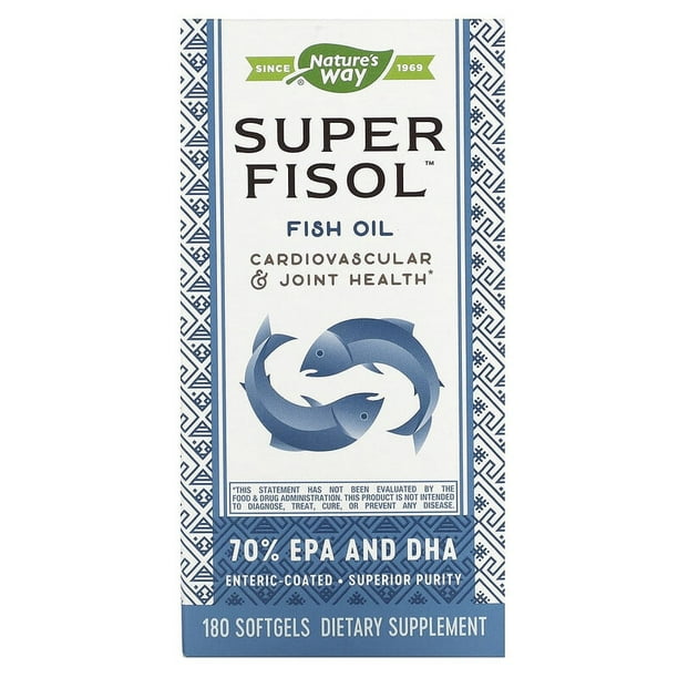 Nature's Way | Super Fisol, Fish Oil, 180 Softgels, Suplemento para el ...
