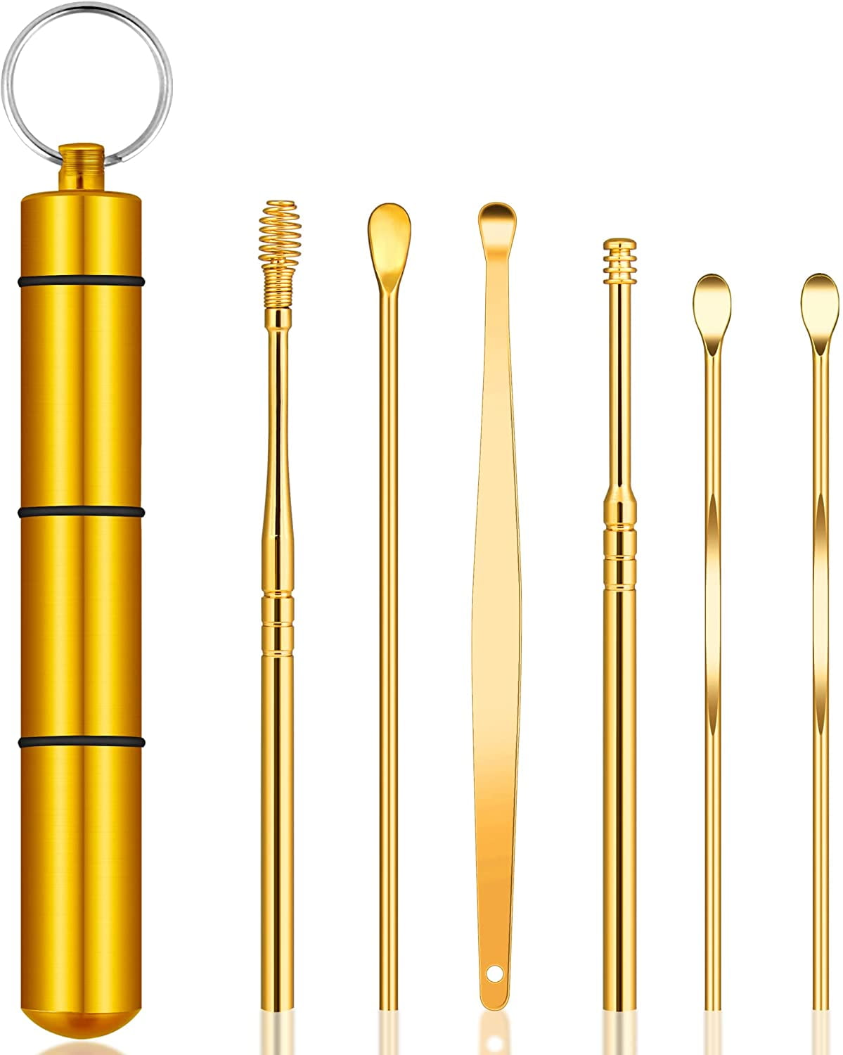 Ear Pick Earwax Removal Kit,Ear Cleansing Tool Set 6-in-1 Ear Wax ...