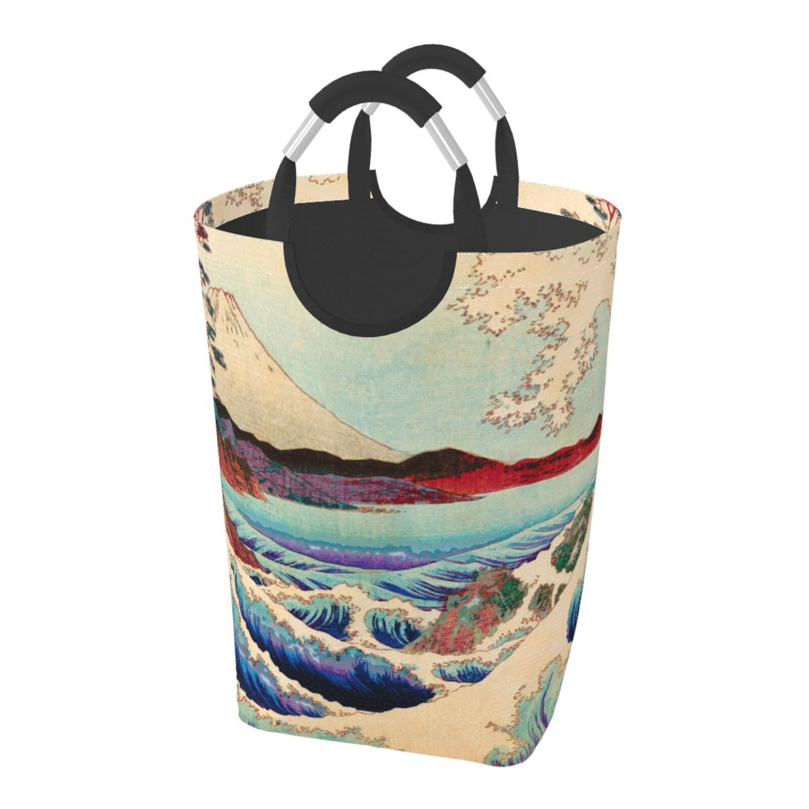 Japanese Mount Fuji Wave Rectangular Laundry Basket Organizer ...