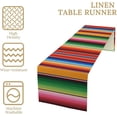 Colorful Mexican Table Runner, Day of The Dead Mexican Stripes Print ...