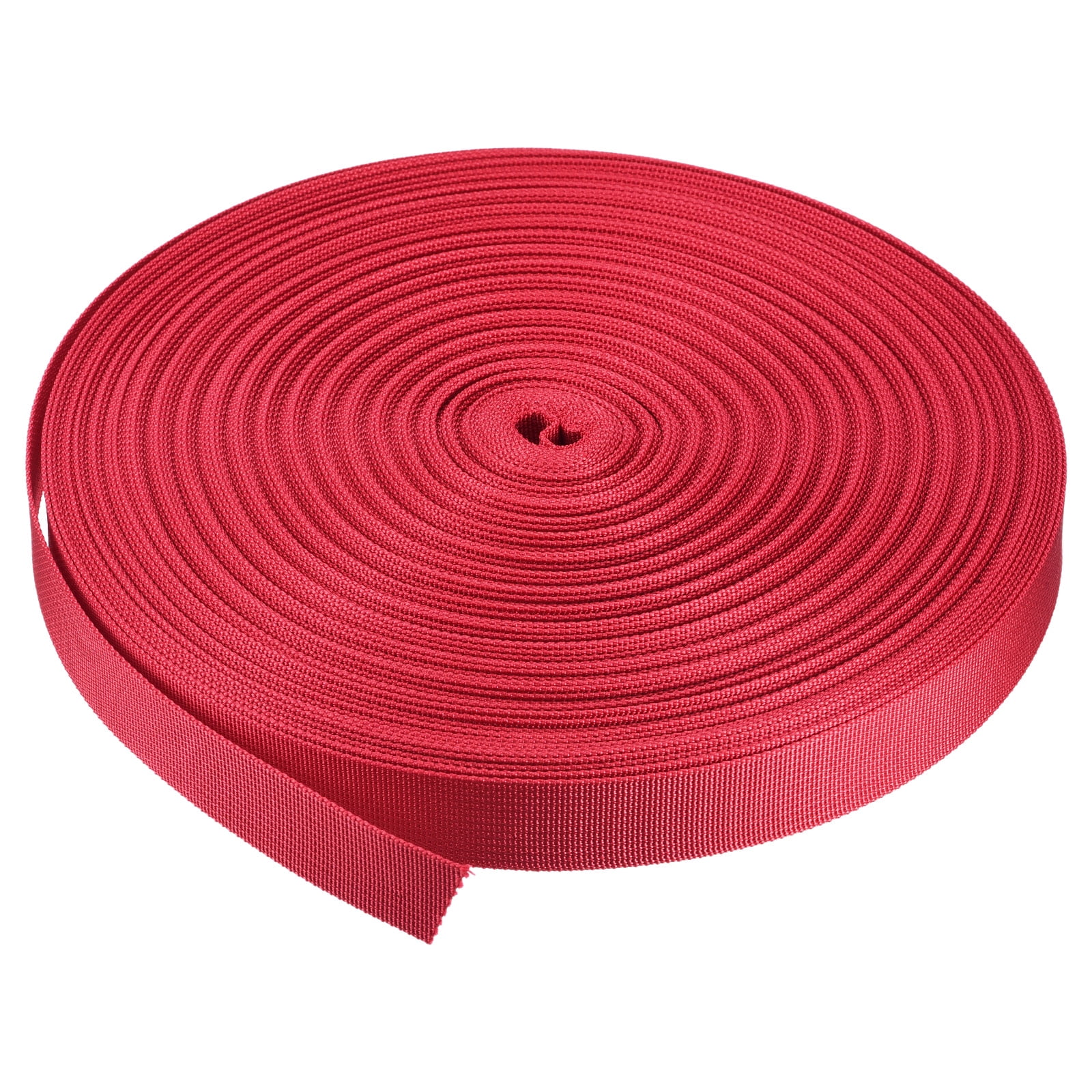 Flat Nylon Webbing Strap 1 Inch 50 Yards Bright Red for Backpack ...