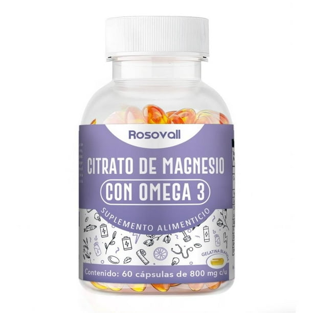 Suplemento Alimenticio Biocaps Magnesio con Omega 3 con 60 Cápsulas ...