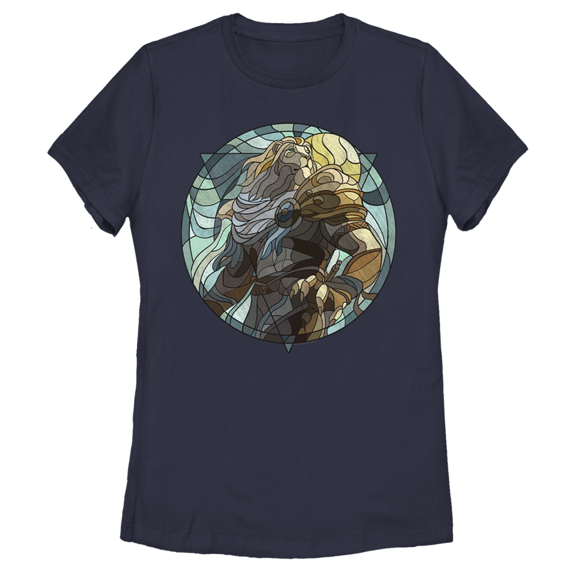 Women's Magic: The Gathering Ajani Stained Glass Graphic Tee Navy Blue ...