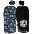 Hawaiian Car Seat Covers with Separated Headrest, Blue And Purple Sea ...