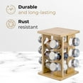 JS Gourmet - Set of 12 Spice Jars with Rotating Bamboo Stand - Walmart.com