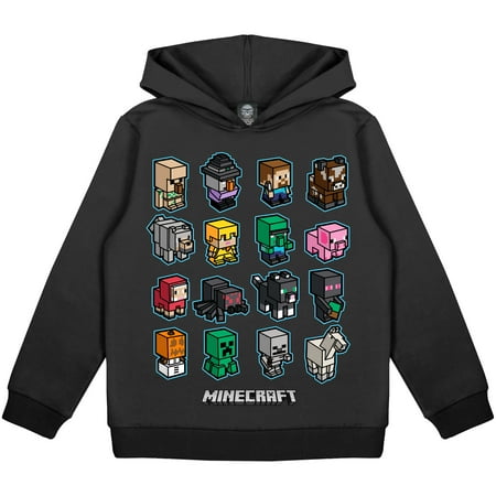 UTPG1082 50% Cotton/50% Polyester Minecraft Girls Mini Mobs Pullover ...