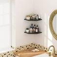 Corner Shelves, 12 Inch Corner Shelf Wall Mounted with Wire Hole, 4 ...