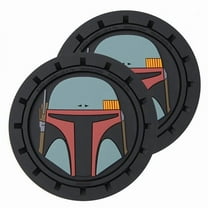 Plasticolor Boba Fett Automotive Cup Holder Coasters, Black, Green, 2 ...