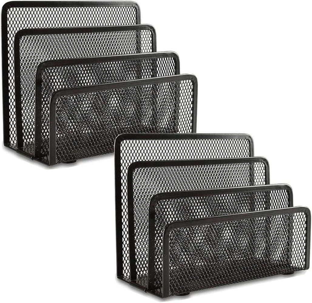 Torubia 2 Pack Desk Mail Organizer Small File Holders Letter Organizer ...