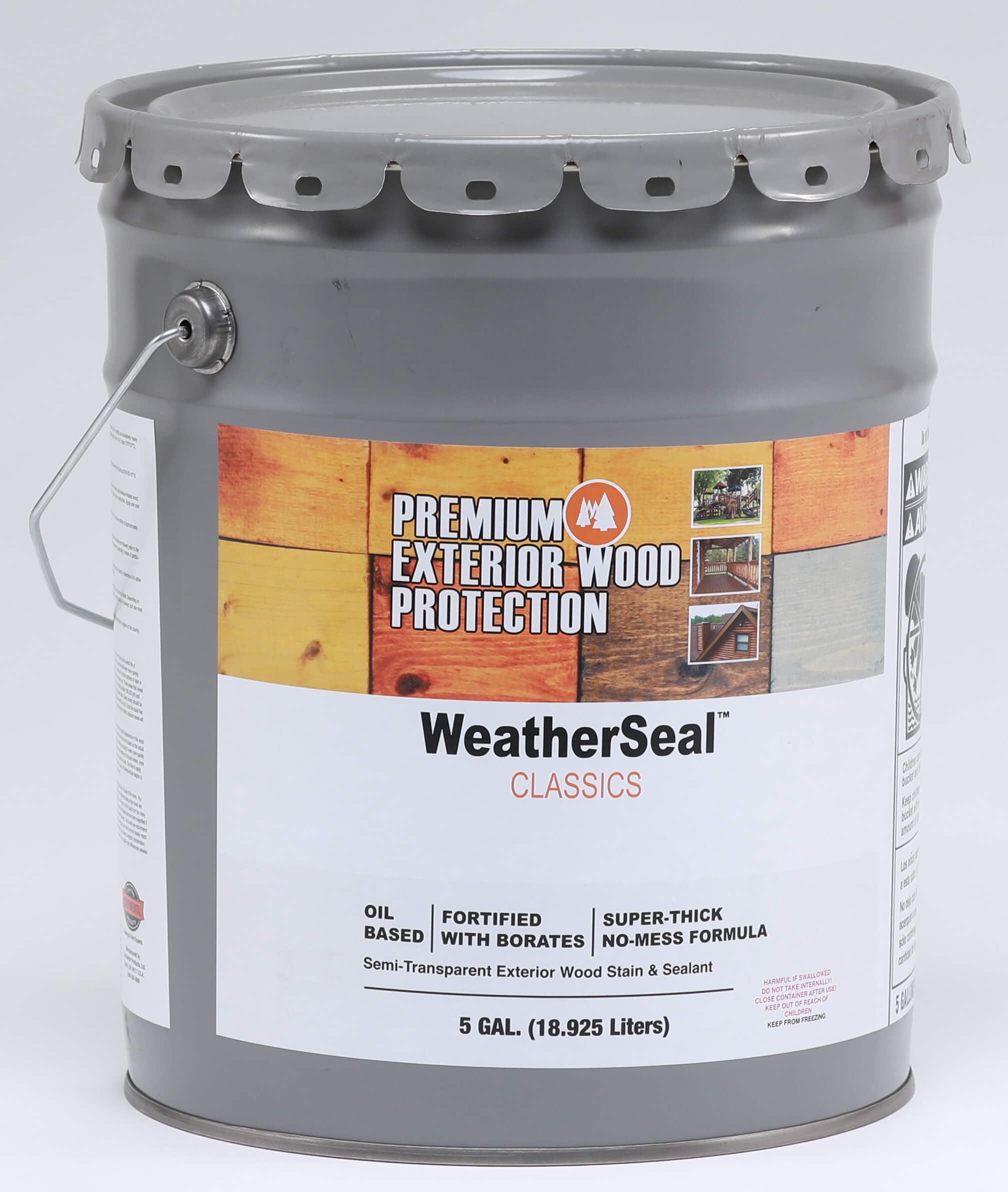 WeatherSeal Natural Wood Finish Canyon Brown 5 Gallon Pail - Walmart.com