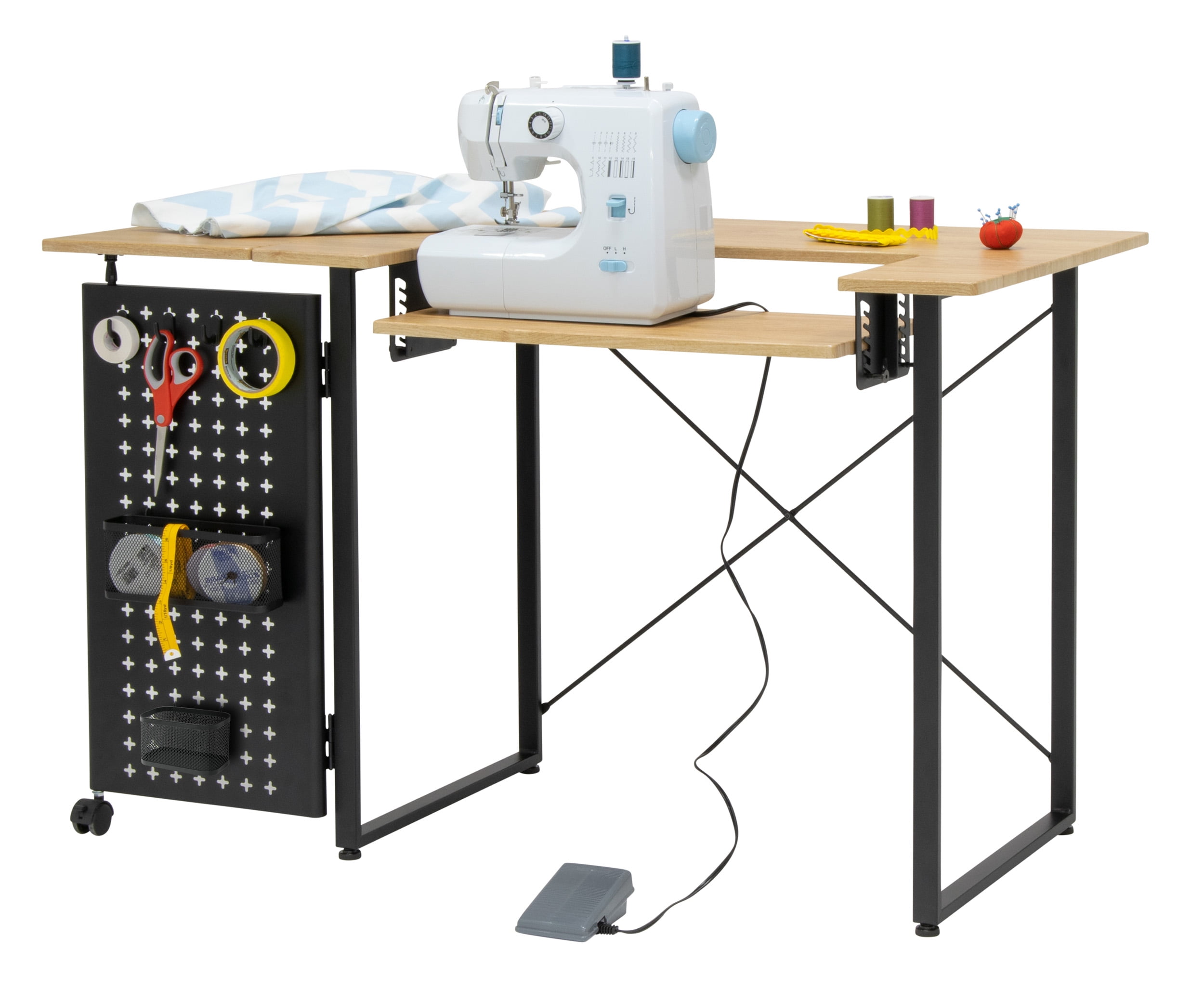 Studio Designs Pivot Sewing Machine Table with Swingout Storage Panel ...