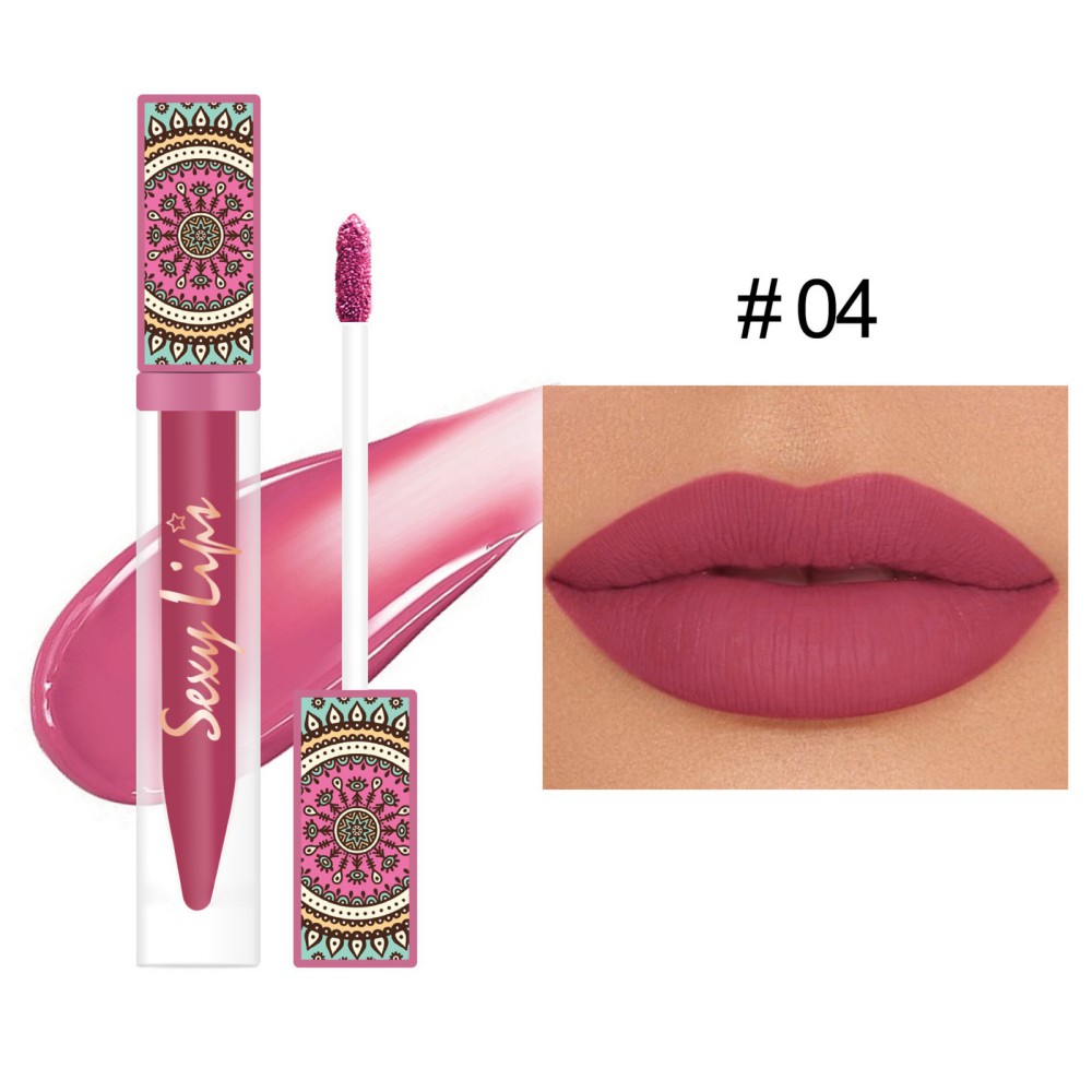 Baywell Boho Style Matte Liquid Lipstick Non-stick Cup Lip Gloss ...