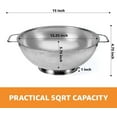 PriorityChef Colander, Stainless Steel Kitchen Strainer For Washing ...