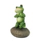 Inspirational Cute Praying Frog On Rock Statue By DWK | Novelty ...