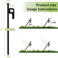 12 Pack Tent Stakes Heavy Duty Forged Steel Camping Stakes for Ground ...