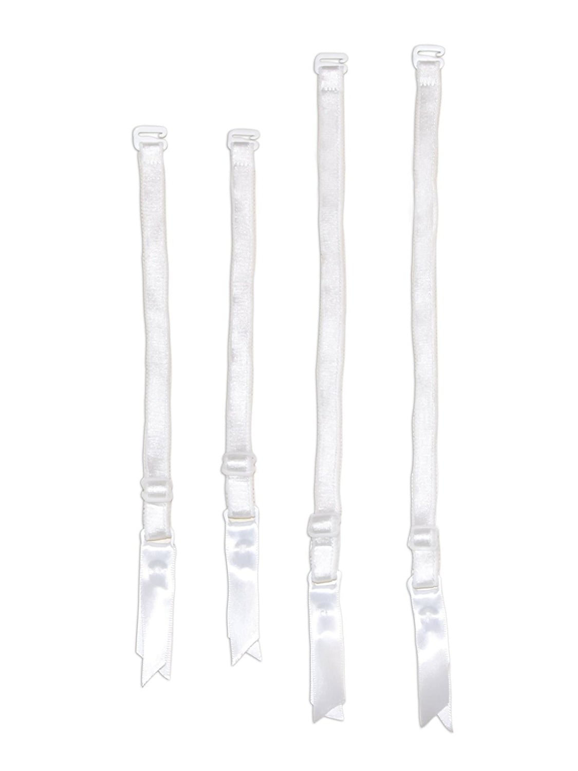 My Little Whims Women's Garter Straps - Set of 4 One Size White ...
