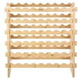 BENTISM Stackable Modular Wine Rack Bamboo Wood Display Shelf 6-Tiers ...