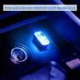 3x Mini Blue LED USB Car Interior Light Neon Atmosphere Ambient Lamp ...