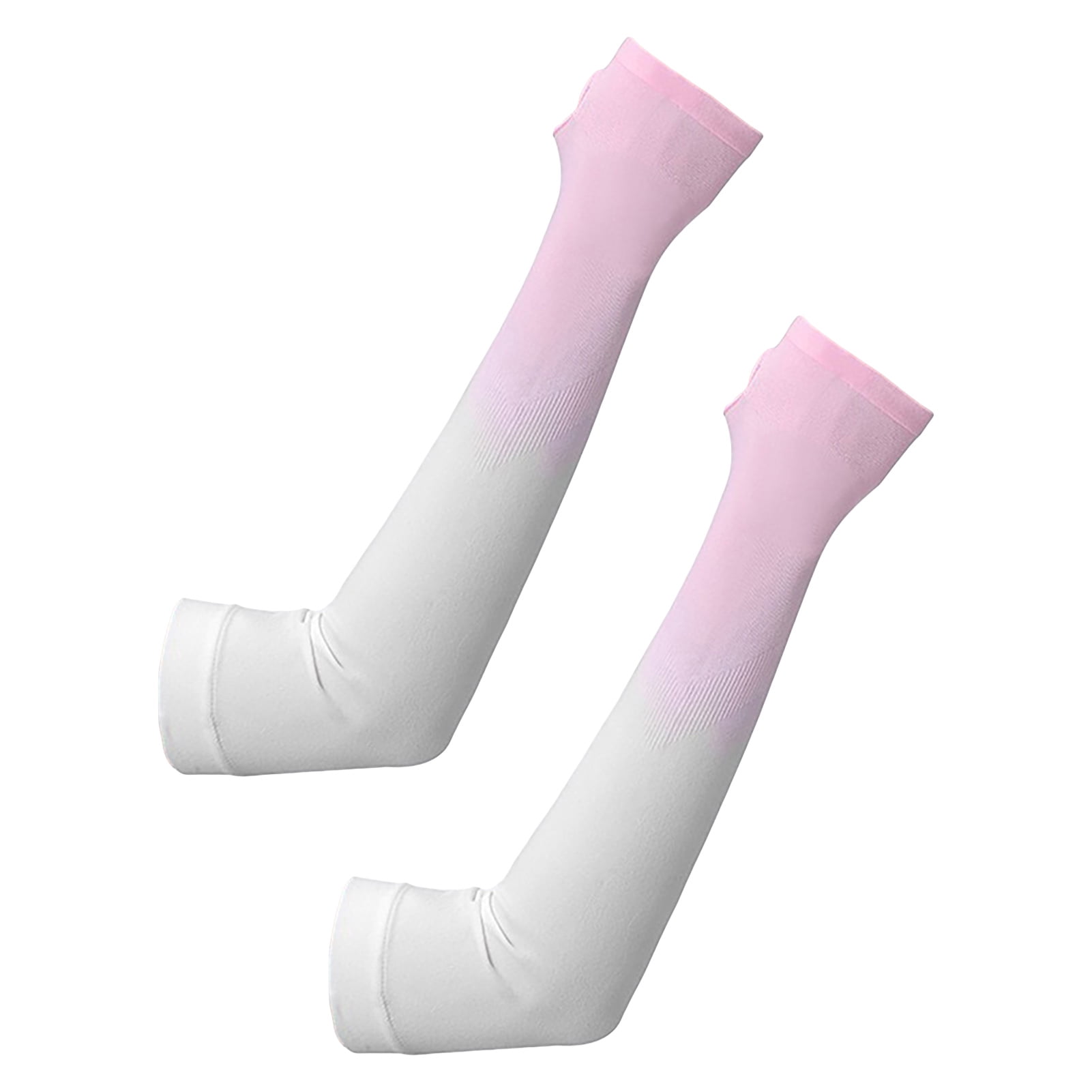 Arm Sleeves for Men & Women - Thumbhole Design Gradient Color Ice Silk ...