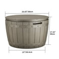Dextrus 33 Gallon Resin Outdoor Storage Box, Deck Box for Patio ...
