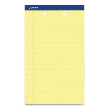 TOPS Legal Pad, 50 Sheets, 8.5x14, Wide/Legal Rule, Perforated, Canary ...