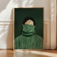 ARTVORA Abstract Woman Art Print, Emerald Green Minimalist Wall Decor ...
